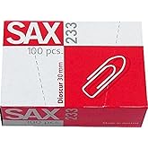SAX 233 Paper Clip - 30mm, 100 Clips/Packet : Amazon.ae: Office Products