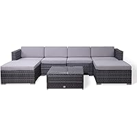 EVRE Rattan Outdoor Garden Furniture Nevada Set Seater Sofa with Coffee ...