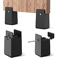 Ezprotekt Adjustable Chair Risers with Screw Clamp, 2 Inch Height Heavy ...