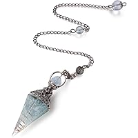 AWARDSEN Pendulum Crystal Reiki Resin Chip Black Obsidian Crystal Pendulums for Dowsing ...