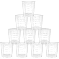 30ml Plastic Liquid Measuring Cups - Mini Clear Kitchen Medicine Cups ...