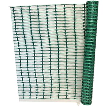 Plastic Barrier Fencing 1m x 50m Green Barrier Mesh with 10 Fencing ...