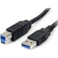 StarTech SuperSpeed USB 3.0 Cable A to B - M/M 10 Feet, Black (USB3SAB10BK) - Buy StarTech ...