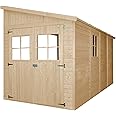 TIMBELA M340 Abri de Jardin en Bois Naturel (sans paroi latérale ...