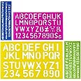 Belegao 4 PCS Letter Stencils Set, Plastic Alphabet Number Stencils ...