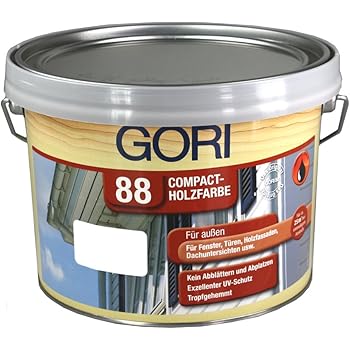 GORI 88 Compact-Holzfarbe 2,5L 8855 Polarweiss Holzfarbe Deckend: Amazon.de: Baumarkt