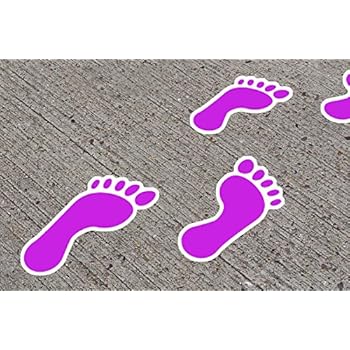 Footprint Floor Stickers / Graphics - 297mm x 130mm Overall Size ...
