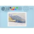 Silicone Craft Mat, 60X40CM Large Silicone Painting Mat with Cup and ...