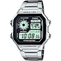 Casio Youth Series Digital Grey Dial Men's Watch - AE-1200WH-1AVDF(D097) : Amazon.in: Fashion