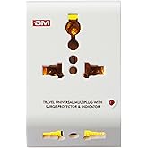 GM 3012 3 Pin Travel Universal Multi Plug Adaptor with Surge Protector ...