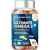 Naturaltein Omega 3 Fish Oil Capsules for Men and Women, Triple ...
