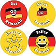 144 German Praise Words Reward Stickers For Children, Teachers ...