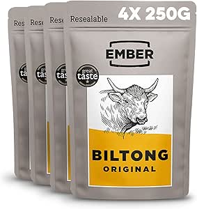 Ember Snacks Biltong Beef Jerky - Original & Chilli Flavour - High ...