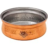 Buy INDIAN ART VILLA Pure Copper Lagan Handi with Lid, Tin Lining ...