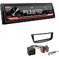 JVC KD-X282DBT 1-DIN Digital Autoradio DAB+ Bluetooth USB Einbauset passend für Citroen C1 2005 ...