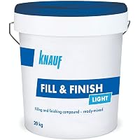 Knauf Fill & Finish Light Plasterboard Joint Filler Ready Mixed 20kg ...