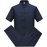Cotton Linen Tai Chi Set for Men - 2 Pieces Chinese Traditional Tang ...