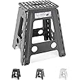HOUSE DAY 17 inch Tall Folding Step Stool for Adult - Large Heavy Duty ...