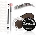 Boobeen Eyebrow Stencil Kit, Waterproof Eyebrow Pomade Gel,Defines Brow Cream,Brow Stamp Shaping ...