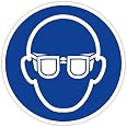 Aufkleber Gebotszeichen „Maske benutzen“ Folie nach ISO 7010 Blau M016 ...