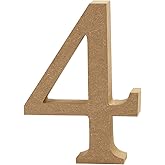 Wooden MDF Number 0 - Size 8cm Tall - Free Standing Wooden Number for ...