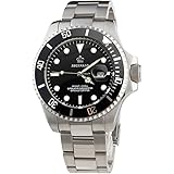 Reginald Green Dial Rotatable Bezel Luminous Hand Quartz Mens Silver ...