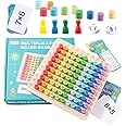 LUFEIS Multiplication Board Game, Wooden Montessori Math Multiplication ...
