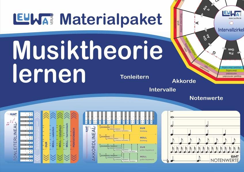 Materialpaket, Musiktheorie lernen: Tonleiterlineal, Akkordlineal ...