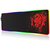 SPEED RGB Gaming Mouse Pad, Soft Glowing 14 LED Modes, Gaming Desk ...