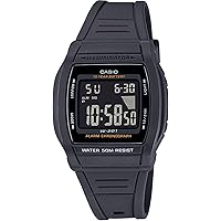 Casio Digital Black Dial Unisex's Watch-W-201-1BVDF : Amazon.in: Fashion