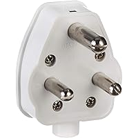 Anchor by Panasonic 6A 3 Pin Plug Top 240V. White,( Pack of 4) (38626 / ...