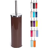 mDesign brosse WC fine en inox – porte brosse WC classique pour salle de bain ou WC d’invités ...