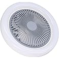 FOFY ABS Ceiling Fans With Light, 2400Lm 6000K E27 Led Enclosed Ceiling ...