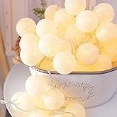 Kariosid LED Cotton String Lights,Fairy Lights Cotton Balls USB Powered ...