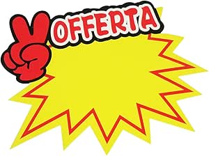 SET DI 10 CARTELLI / CARTELLINI OFFERTA PER LE VENDITE IDEALE PER ...