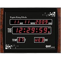 Ajanta Quartz Plastic Digital Red LED Rectangle Wall Clock OLC - 113 ...