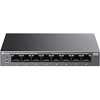 TP-Link LS108GP | 8 Port Gigabit Ethernet Switch | PoE+ @ 62W | Plug ...