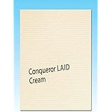 100 Sheets A4 Conqueror Laid (Textured) Vellum (Deep Cream) Paper ...