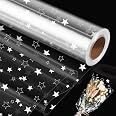80cm*15m Clear Cellophane Wrap Roll with Star, Topeedy Star Gift ...
