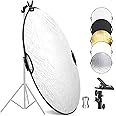 NEEWER 80cm Réflecteur Lumière avec Pince et Poignées, Réflecteur ...