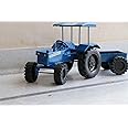 EXQUISITE TREND Blue Tractor Toy, Vintage Design, 15 cm Long : Amazon ...