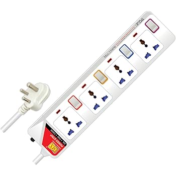 Amazon.in: Buy MX Surge Protector Spike Guard with 4 Universal Sockets ...