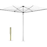 Vileda 4 Arm Rotary Dryer, Outdoor Clothes Airer with 45m washing Line ...