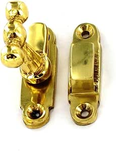 Pair of Brass Cabinet Thumb Turn Lock Latch – 2 x 40mm: Amazon.co.uk ...