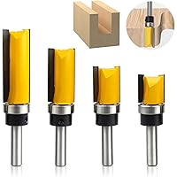 DingGreat 4-delige 8 mm schacht kantenfrees, groeffrees, houtsnijder ...