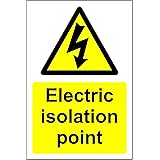 Gas isolation point safety sign - 1.2mm Rigid plastic 150mm x 100mm ...