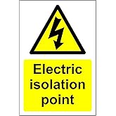Gas isolation point safety sign - 1.2mm Rigid plastic 150mm x 100mm ...