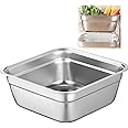 Stainless Steel Washing Up Bowl, Multi-Purpose Dish Tub for Sink,Large ...