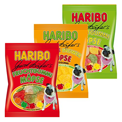 Haribo Gerd Käfer's Möpse, 3 Sorten, 200 / 150 g - istlecker.de