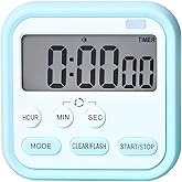 Buy Blue Stopwatch Timer for Study Kitchen Timer Large LCD Screen 24hr ...